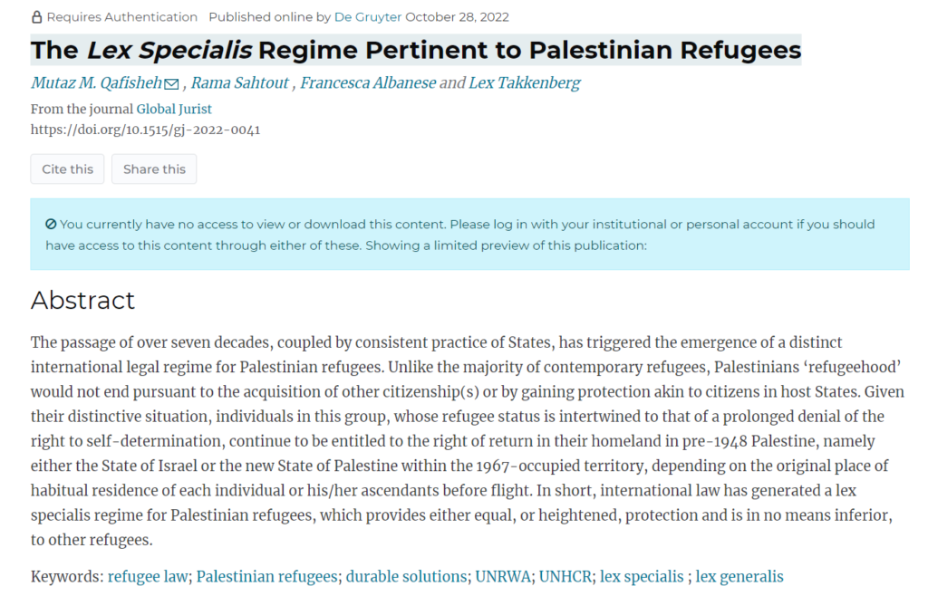 Qafisheh, Sahtout, Albanese and Takkenberg published an article on "The ...