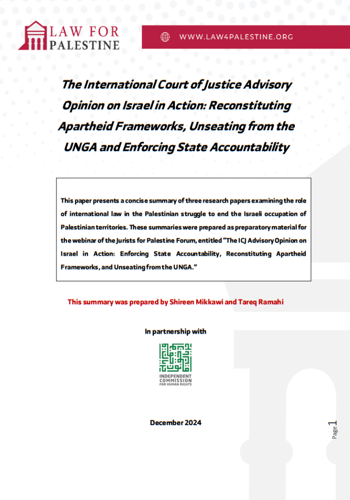 Preparatory material | The International Court of Justice Advisory ...